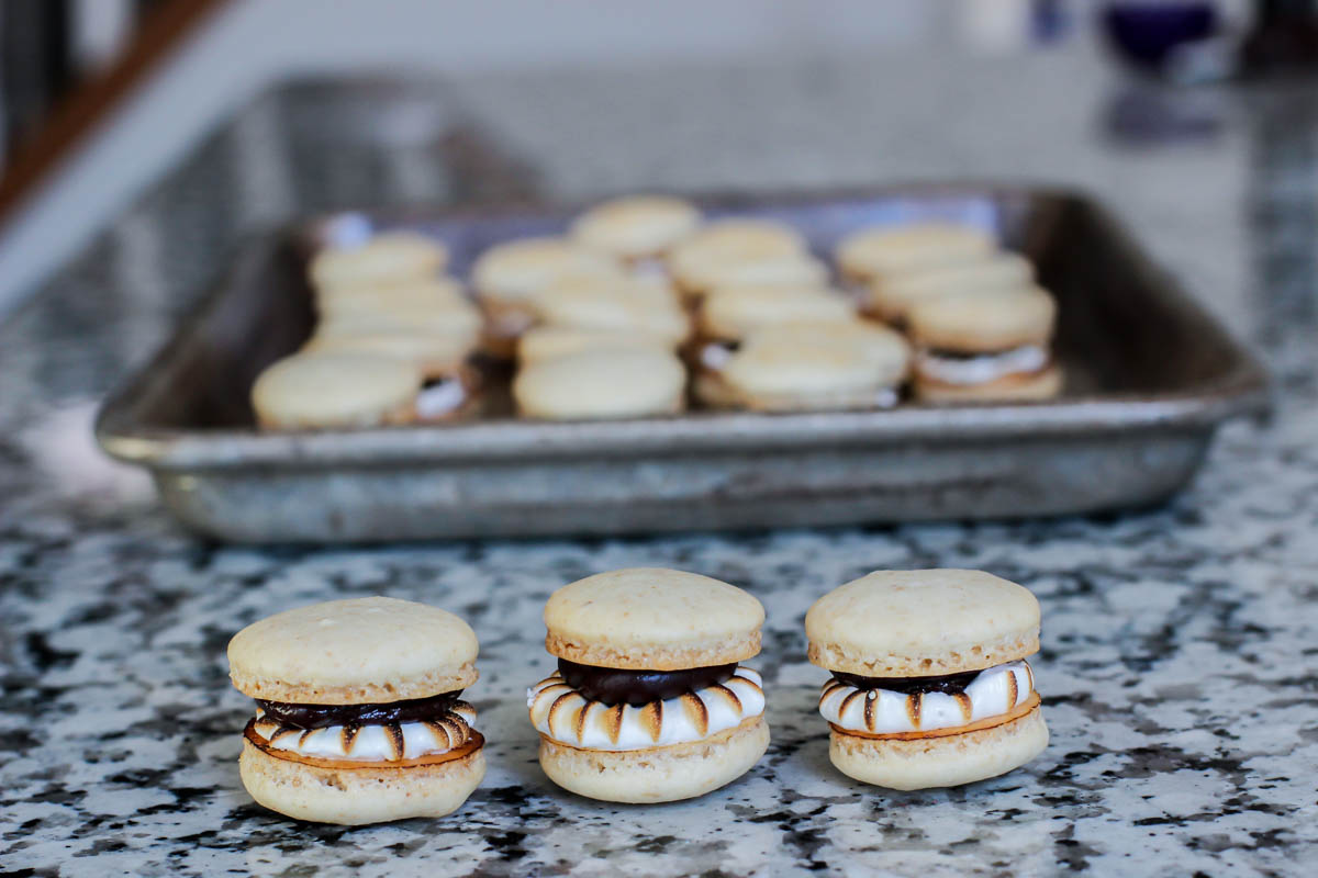 S'more Macarons - Mostly Sourdough